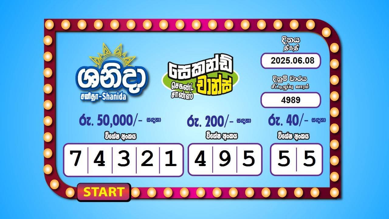 Saturday Fortune 4989 - Saturday Fortune 08-06-2025 Lottery Results