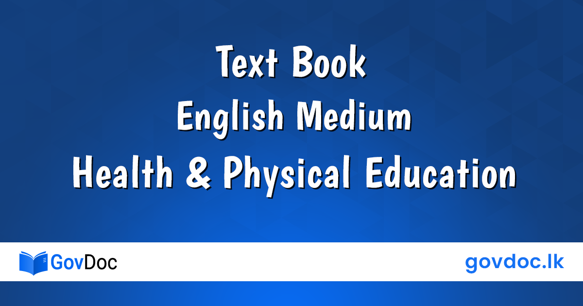Health & Physical Education Text Book Download. English Medium Text Books