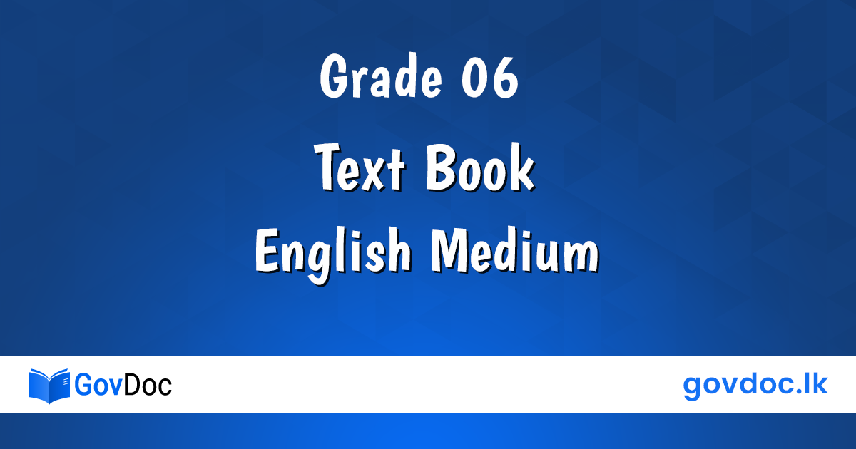 Grade 6 English Medium Text Books Download.