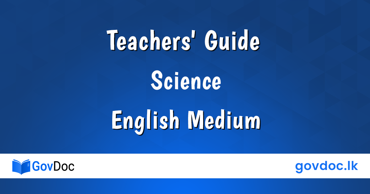 Science English Medium Teachers' Guides Download.