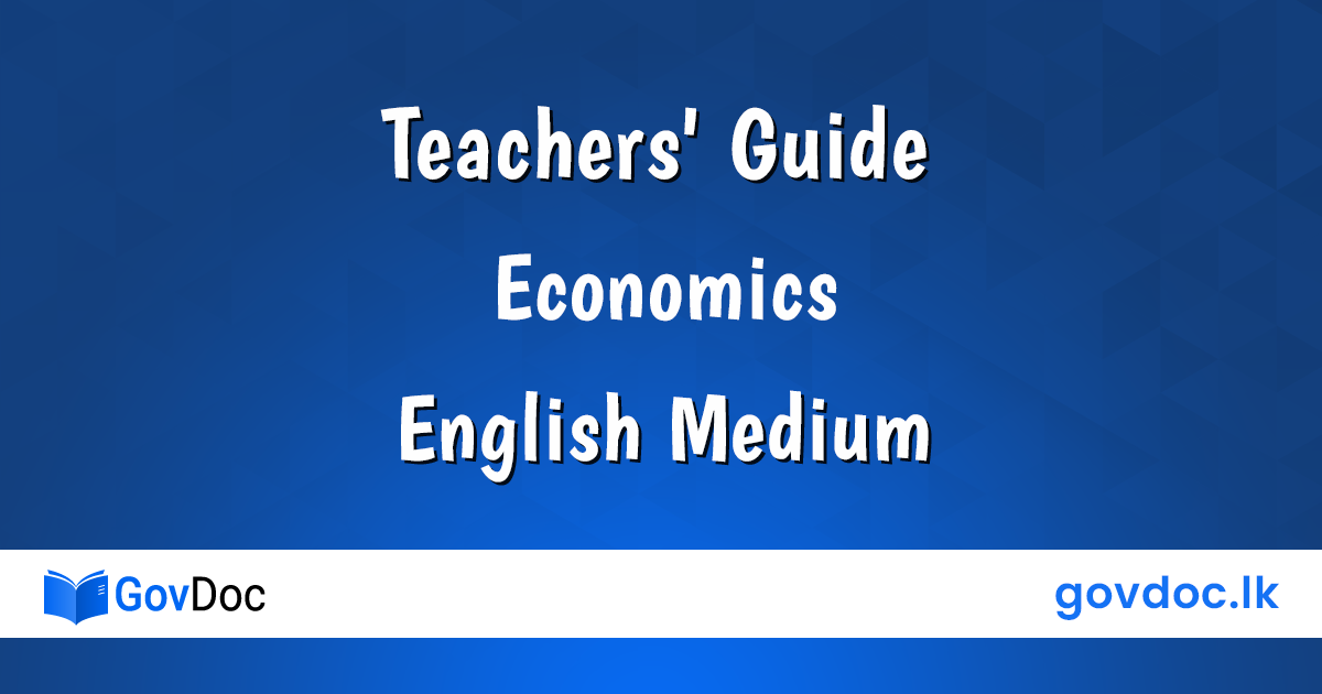 Economics English Medium Teachers' Guides Download.